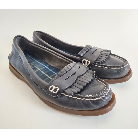 Sperry | Shoes | Sperry Topsider Avery Womens Navy Blue Leather Kiltie ...